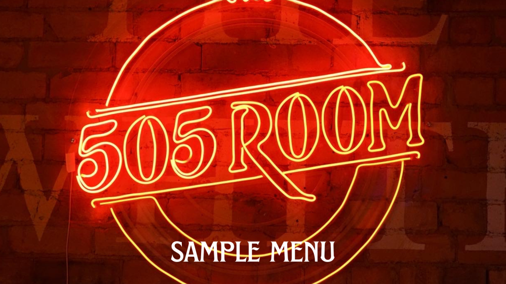 505 SAMPLE MENU - White Horse Quorn
